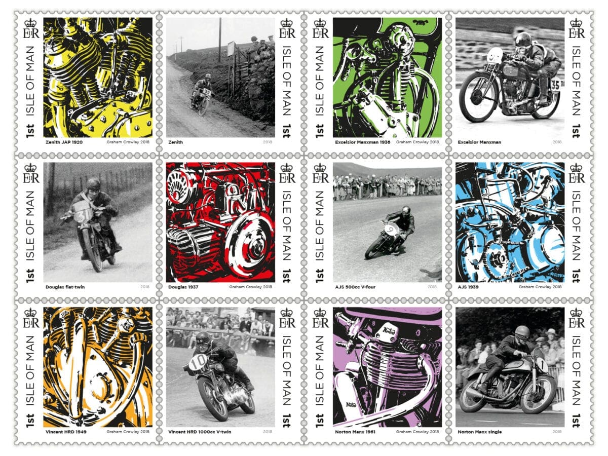 TT 2018: Great British Motorcycles stamp collection celebrates the Isle ...